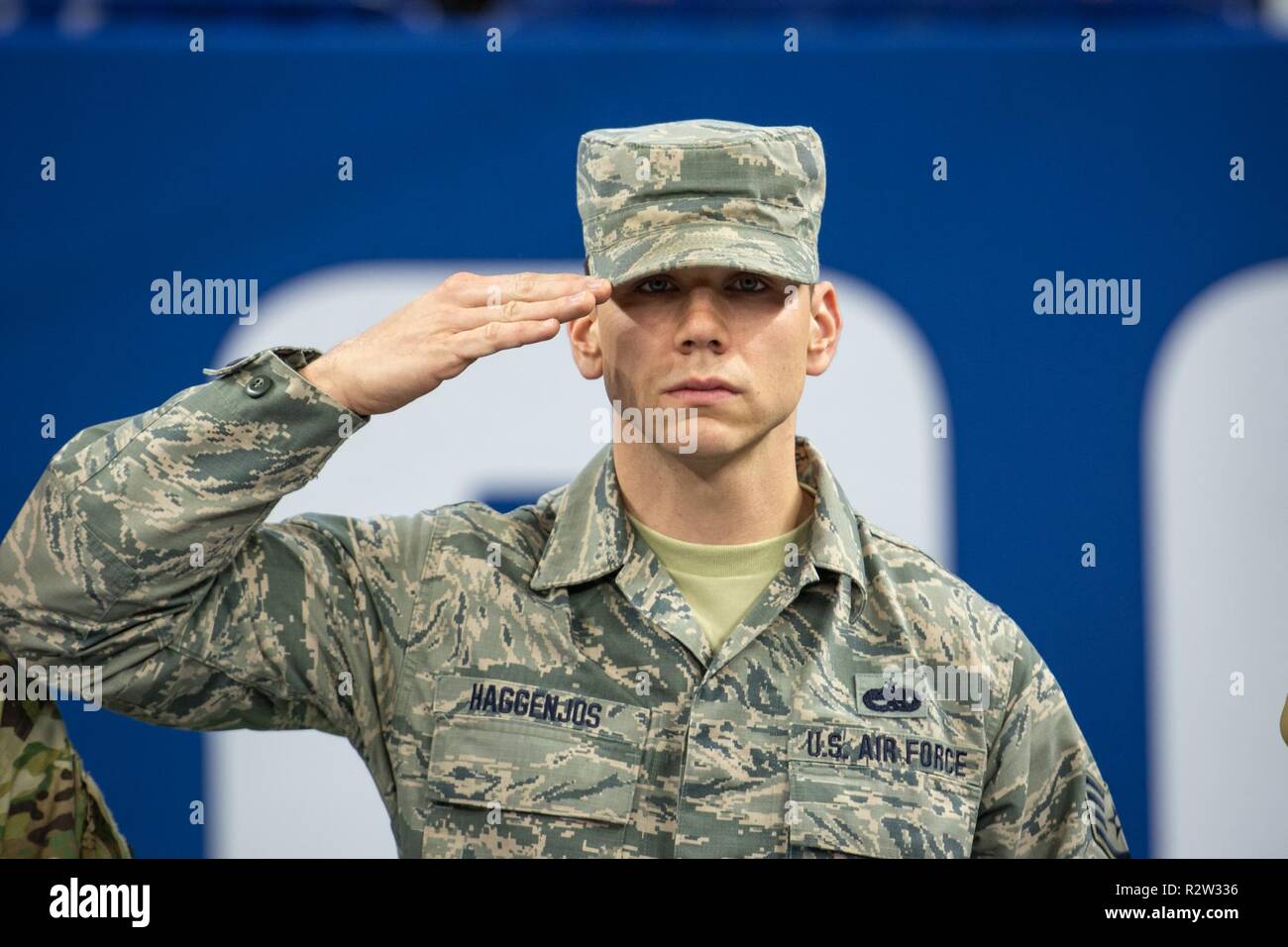 U.S. Air Force Staff Sgt. Chadd Haggenjos, an Airman assigned to the ...