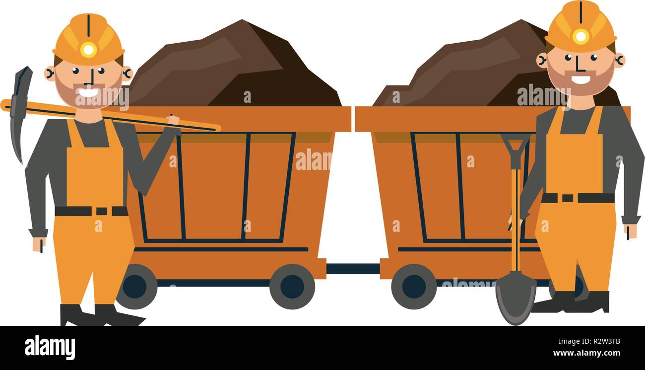 Mining and workers cartoon Stock Vector Image & Art - Alamy