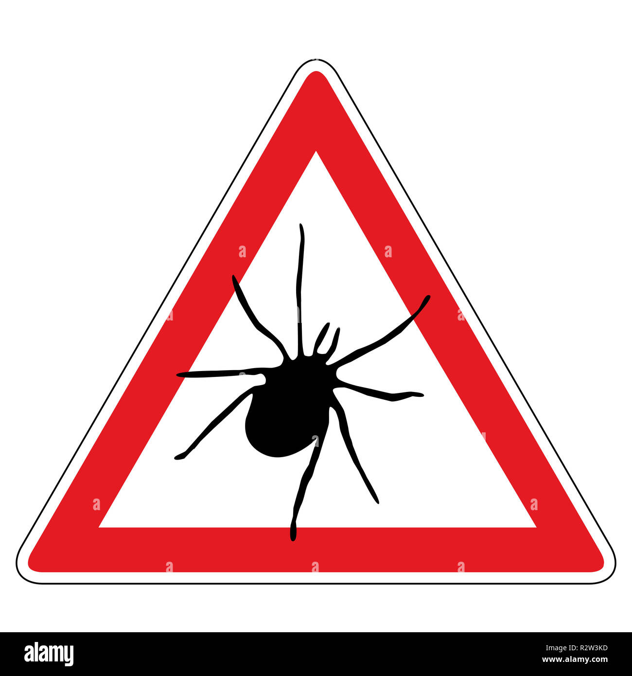 Ticks warning sign Cut Out Stock Images & Pictures - Alamy