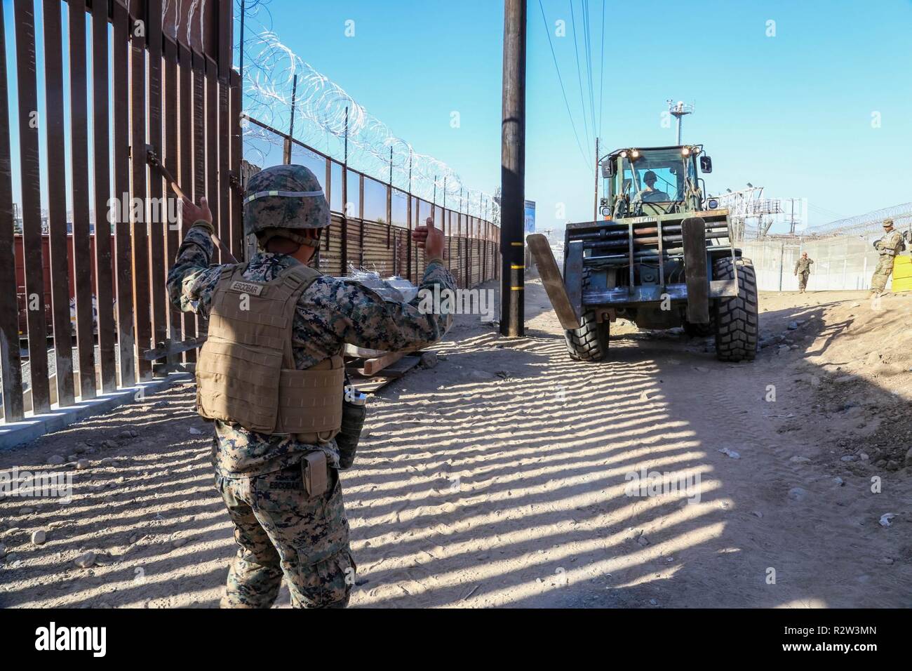 U.S. Marine Corps Lance Cpl. Rhys Hamish Escobar, a heavy equipment ...