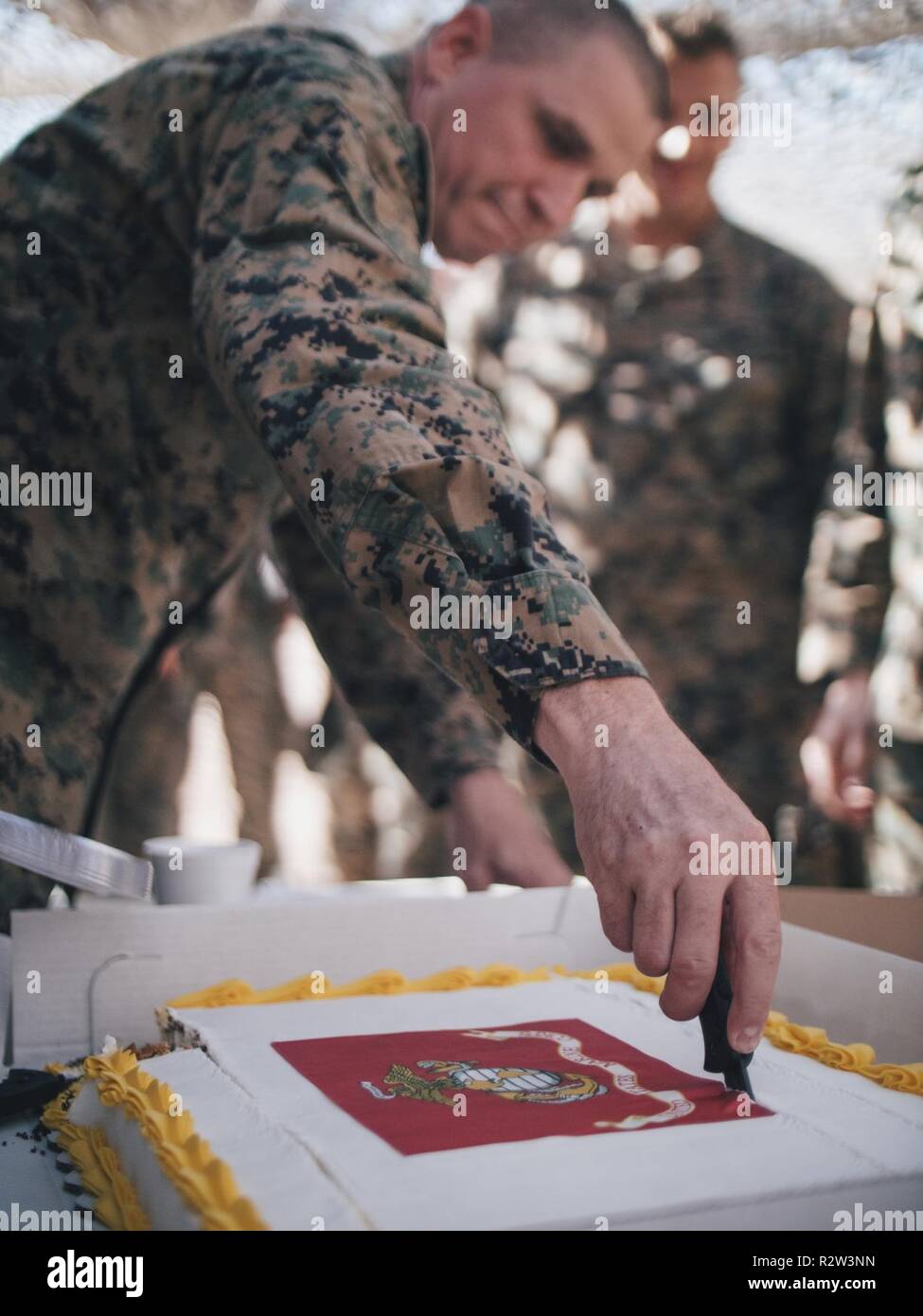 Sgt. Maj. Charles Bell, sergeant major of the 11th Marine Expeditionary ...