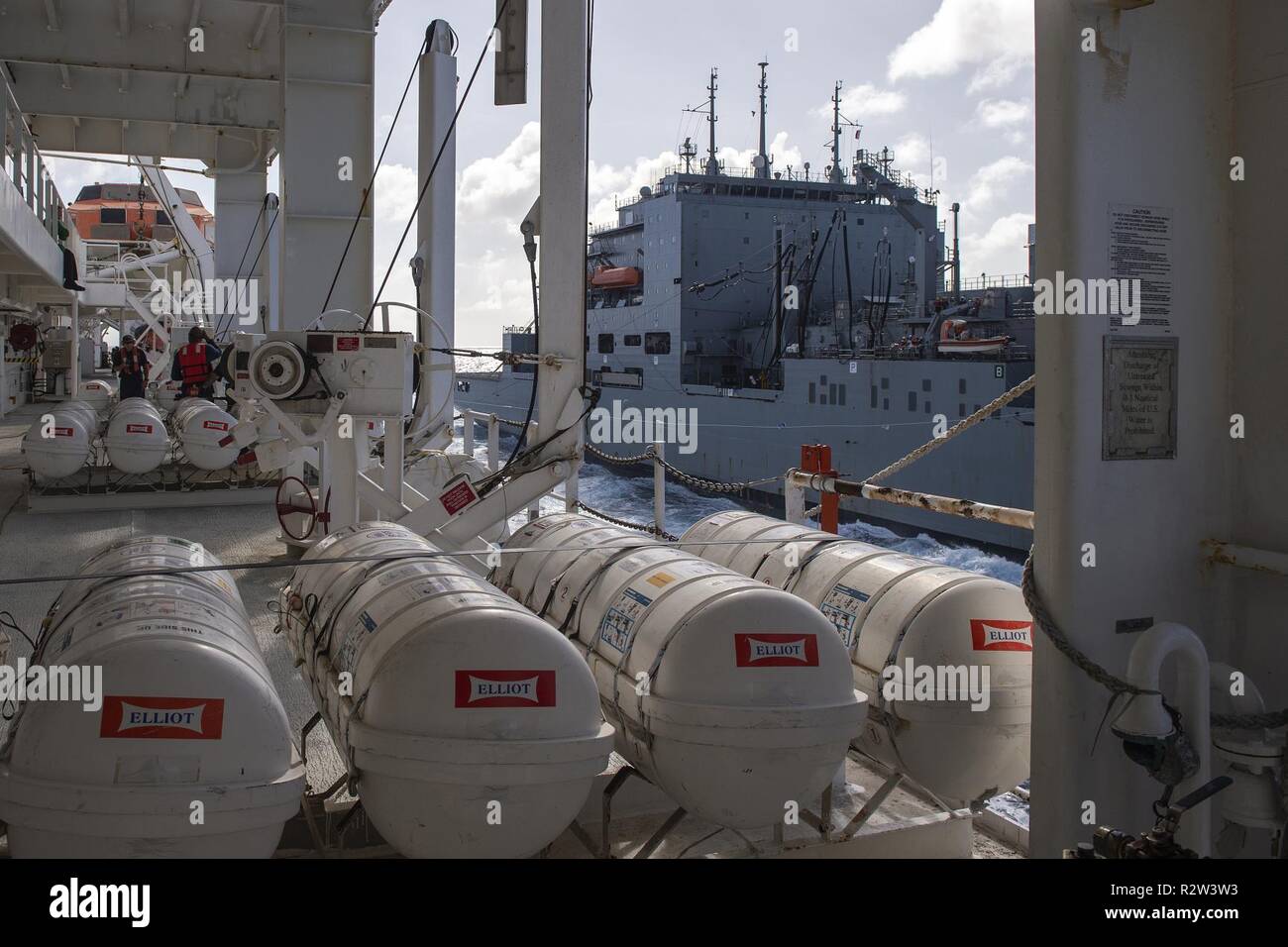 CARIBBEAN SEA (Nov. 12, 2018) – The dry cargo/ammunition ship USNS ...