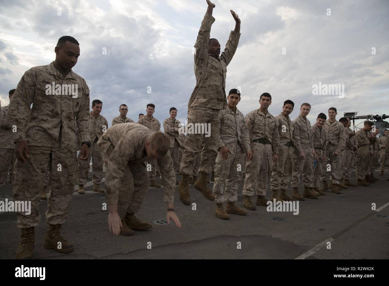 243rd marine corps birthday aboard uss anchorage hi-res stock ...