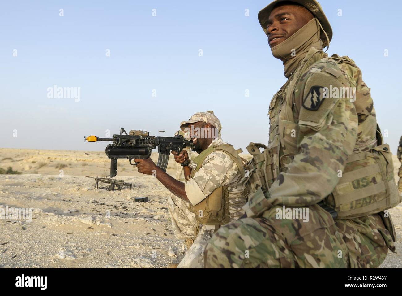 UM HATTAH, Qatar – U.S. Army Spc. Jason Adams, an infantryman assigned ...
