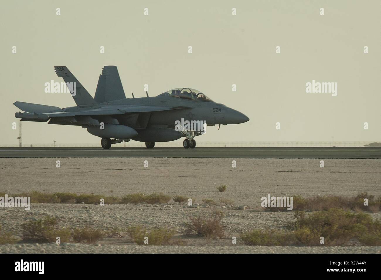 An EA-18G Growler assigned to the Electronic Attack Squadron 135 (VAQ ...