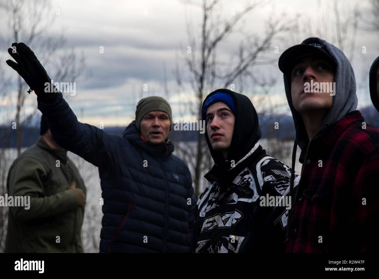 U.S. Marines with Marine Rotational Force-Europe 19.1 (MRF-E) conduct a ...