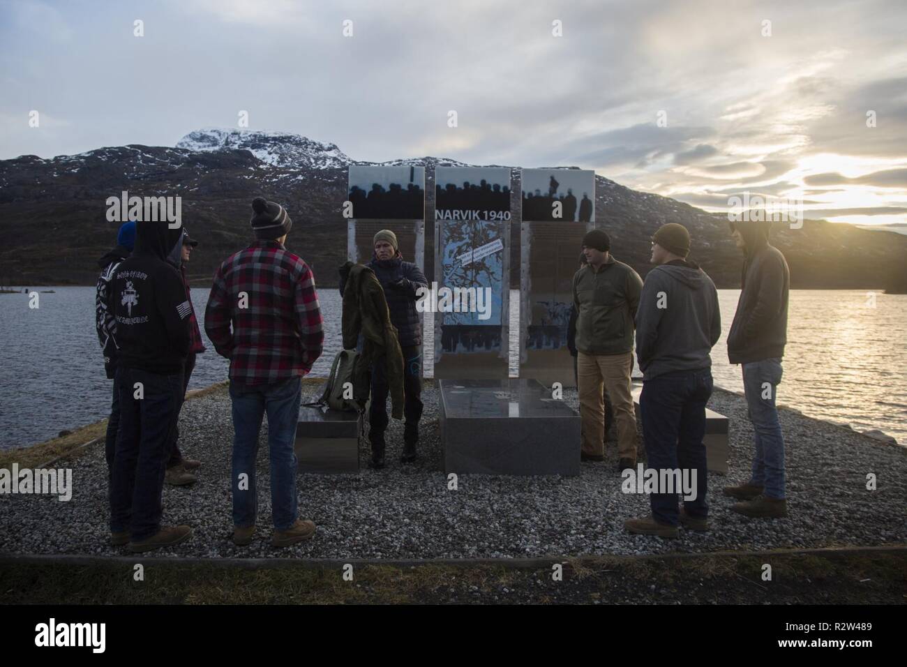 U.S. Marines with Marine Rotational Force-Europe 19.1 (MRF-E) conduct a ...