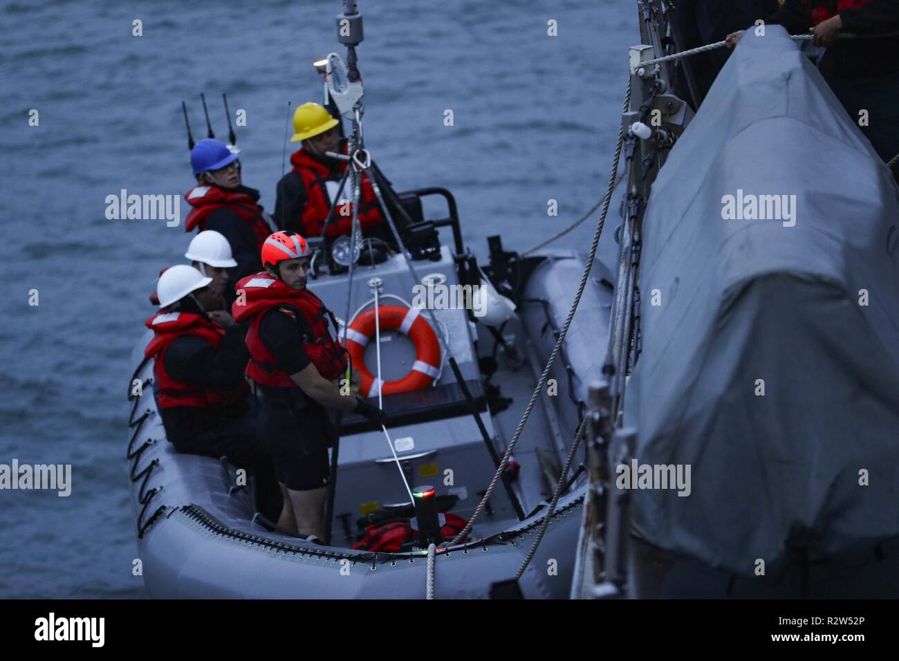 ATLANTIC OCEAN (Nov. 9, 2018) Sailors aboard the guided-missile ...
