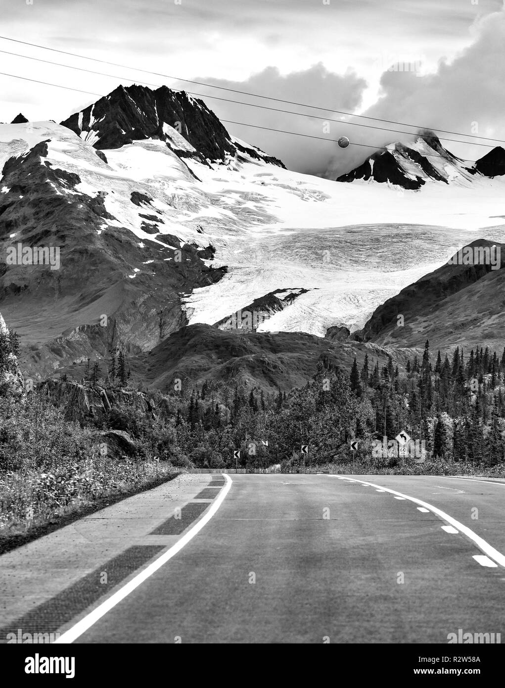 Glacier highway Black and White Stock Photos & Images - Alamy