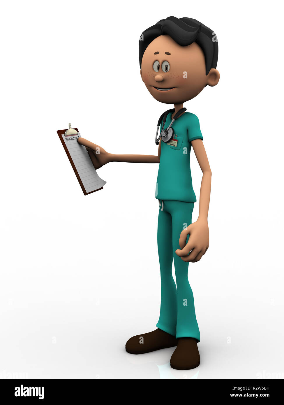 Cartoon smiling nurse holding clipboard hi-res stock photography and ...
