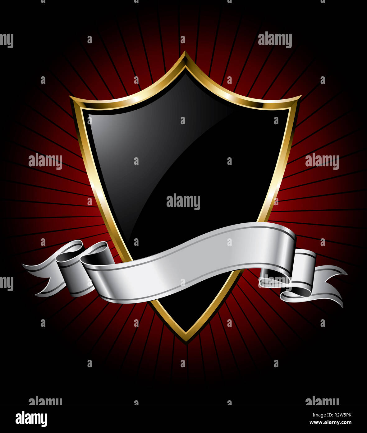 Medieval gold shield gold ribbon hi-res stock photography and images ...