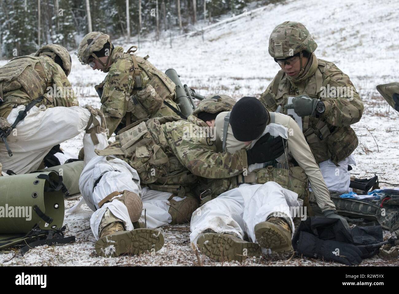 Army paratroopers assigned to Blackfoot Company, 1st Battalion, 501st ...