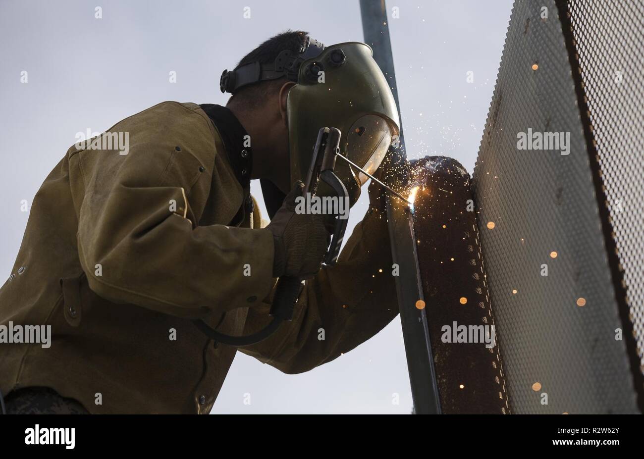 A U.S. Marine with 7th Engineer Support Battalion, Special Purpose ...
