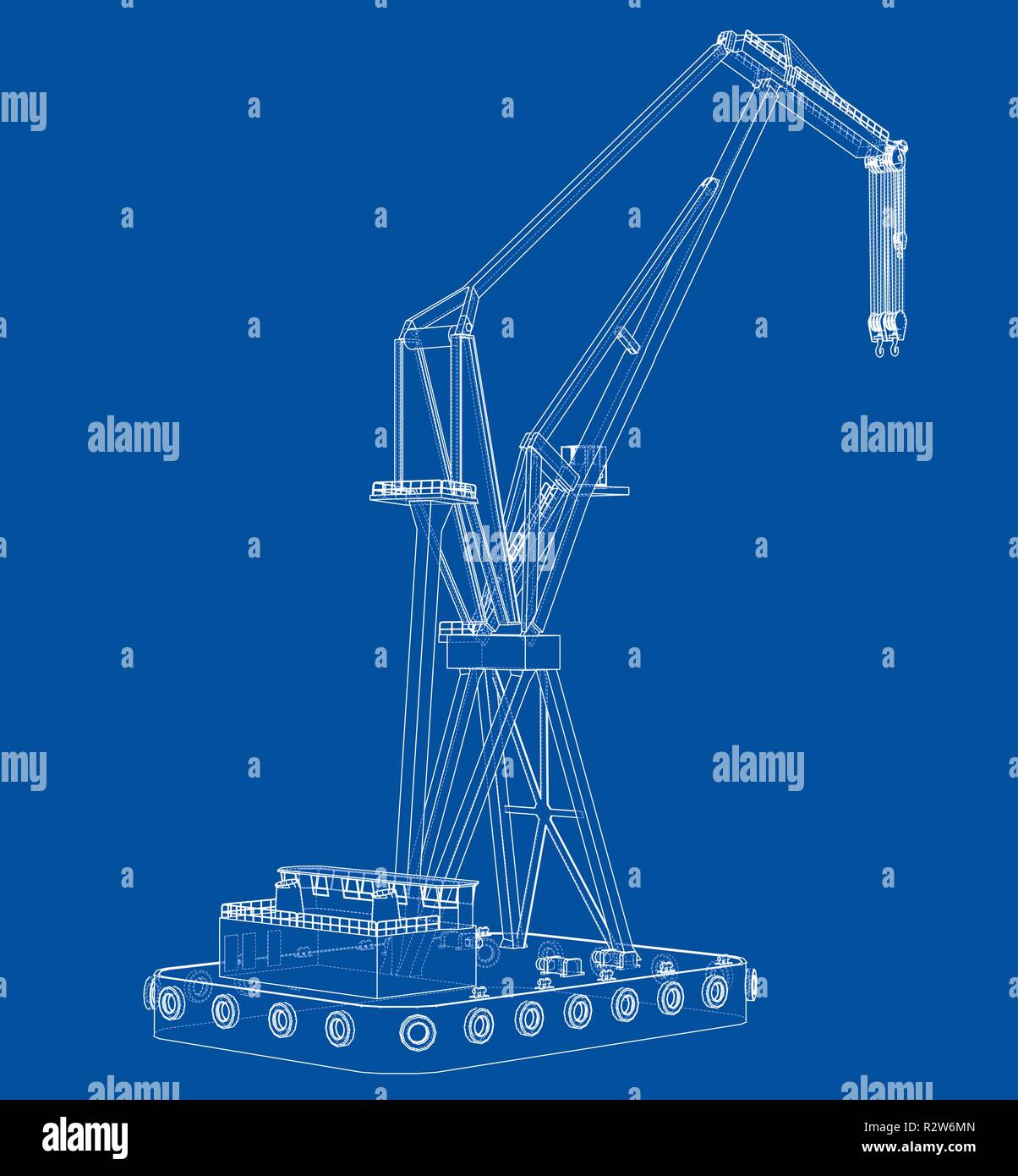 Floating crane. Vector Stock Vector Image & Art - Alamy