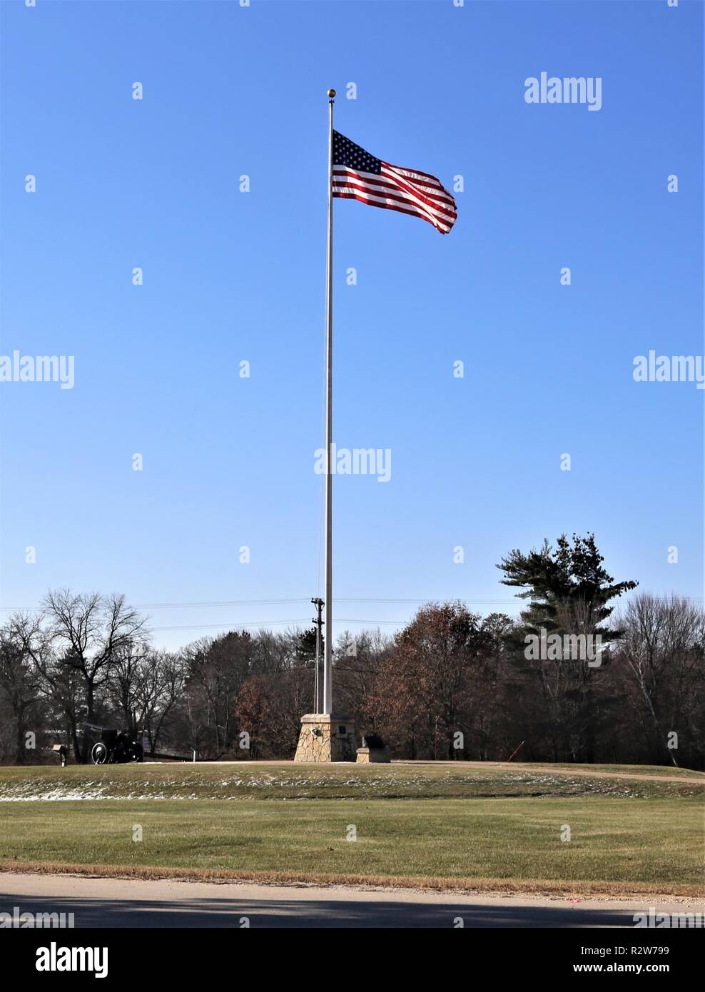 The flag of the United States of America flies Nov. 14, 2018, on the ...