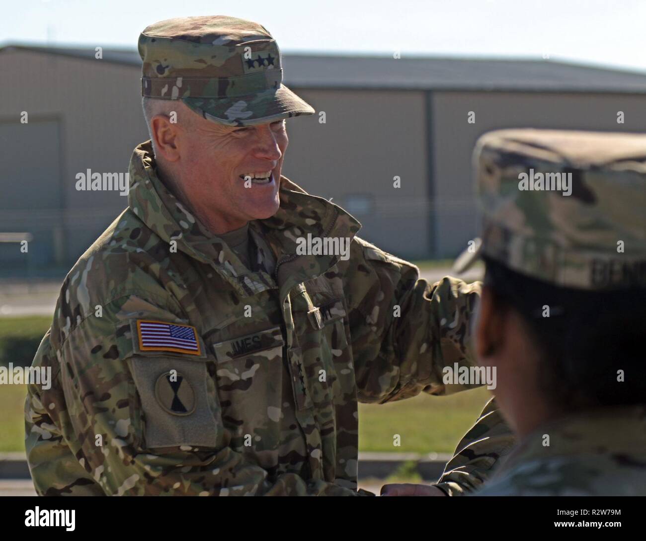 Lt. Gen. Thomas S. James, Jr., commander of First Army, visits 184th ...