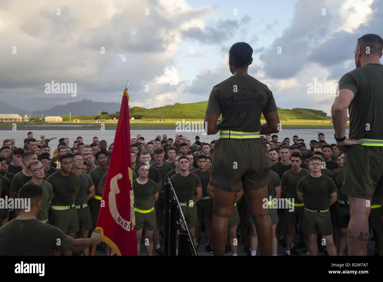 U.S. Marine Corps Lt. Col. Nathaniel Baker, commanding officer, Marine Corps Air Station (MCAS ...