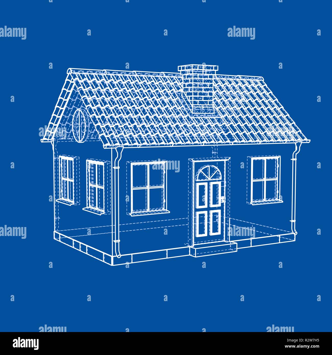 Private house sketch. Vector rendering of 3d Stock Vector Image & Art ...