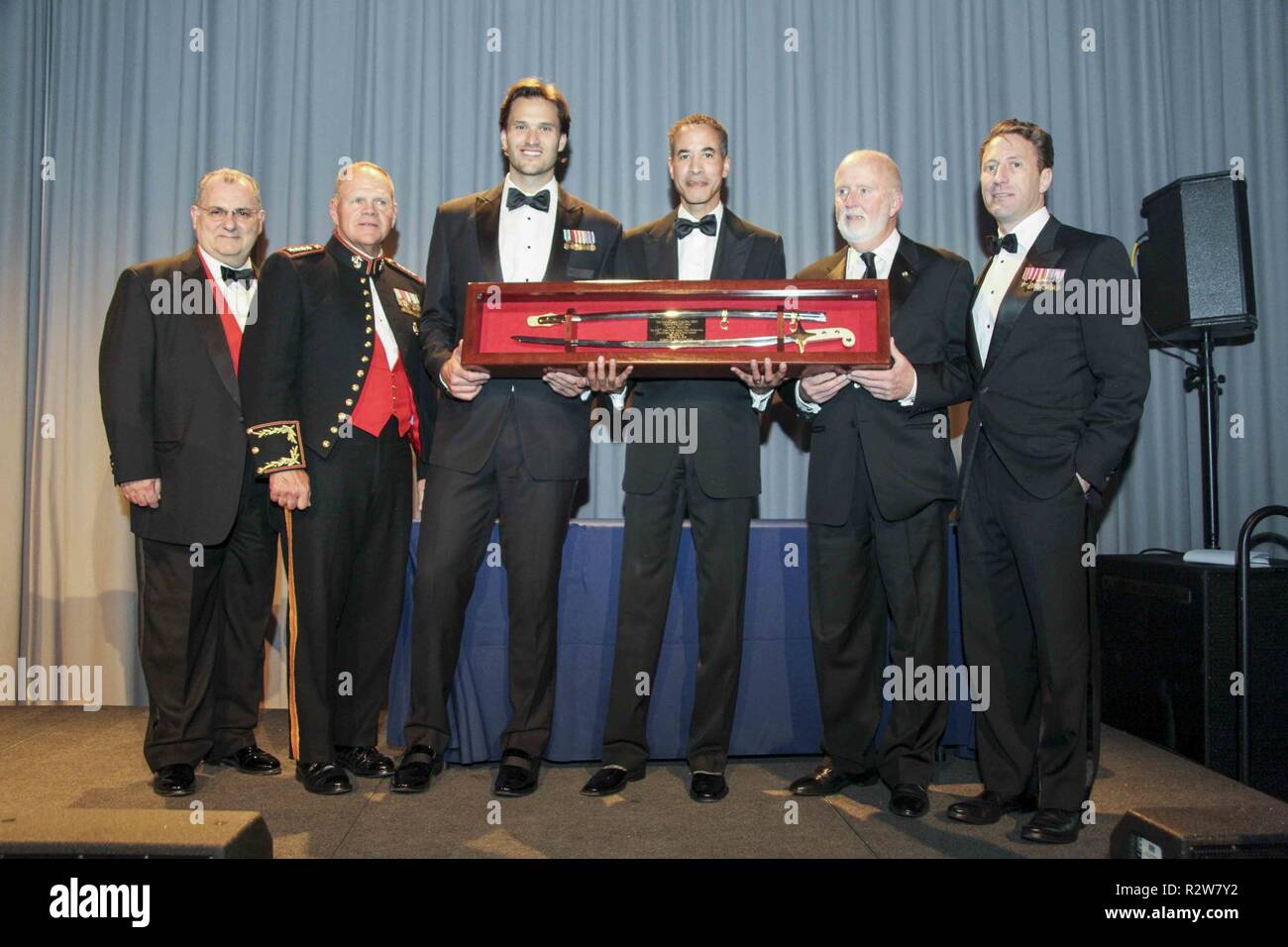 From left, Joe Lisi, Commandant of the Marine Corps Gen. Robert B ...