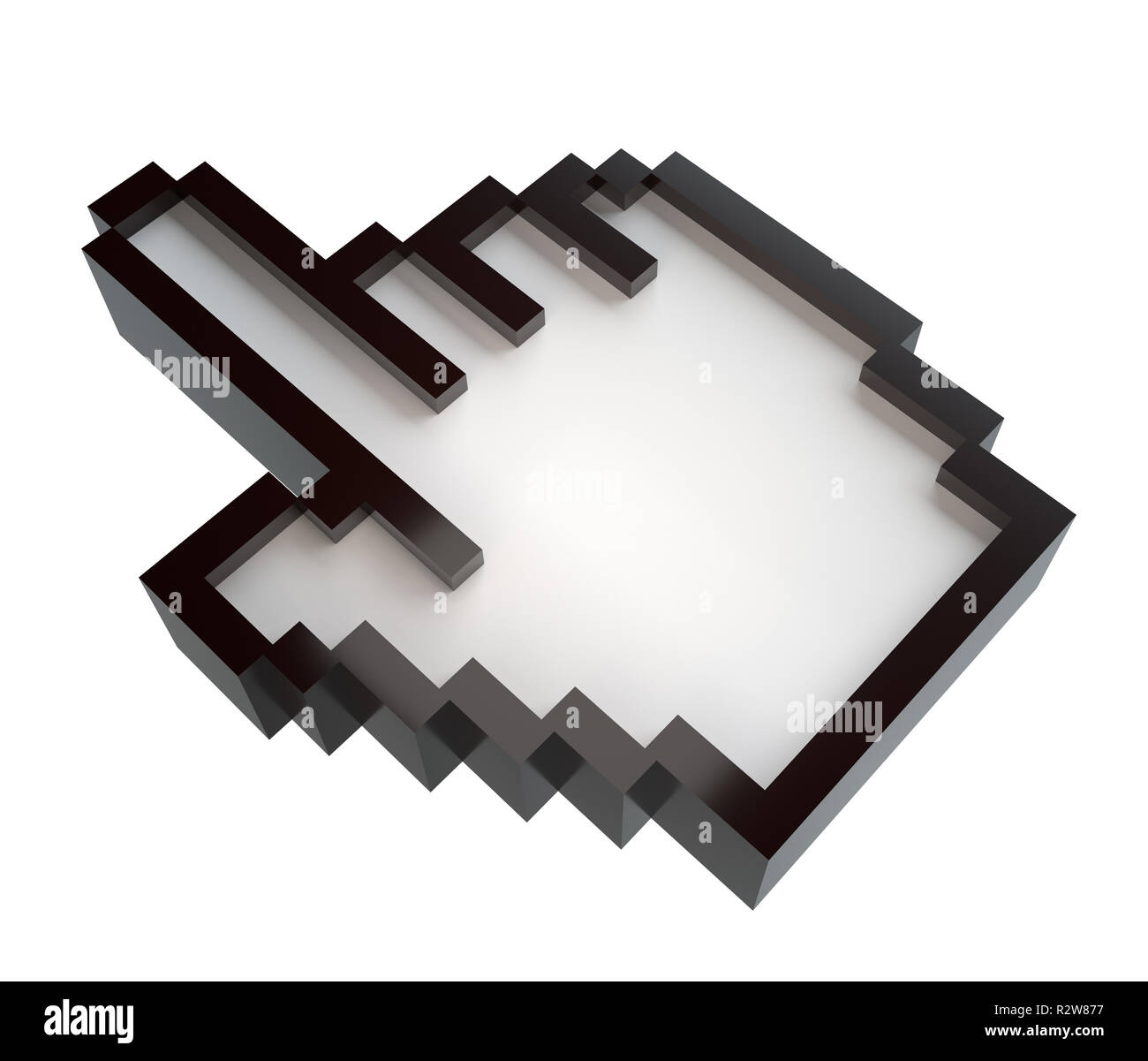 Stylized hand pointer. Isolated render Stock Photo - Alamy