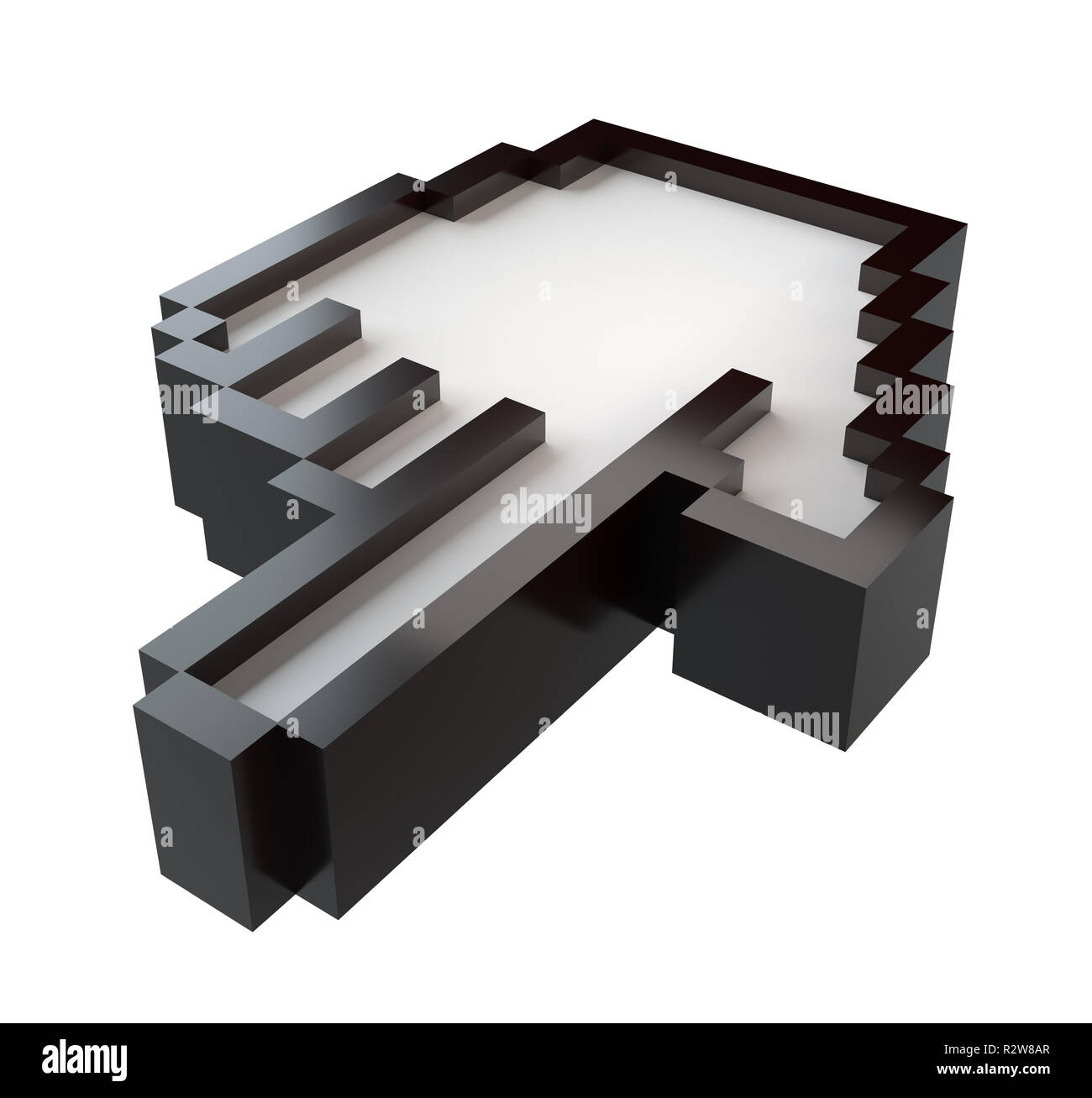 Stylized hand pointer. Isolated render Stock Photo - Alamy