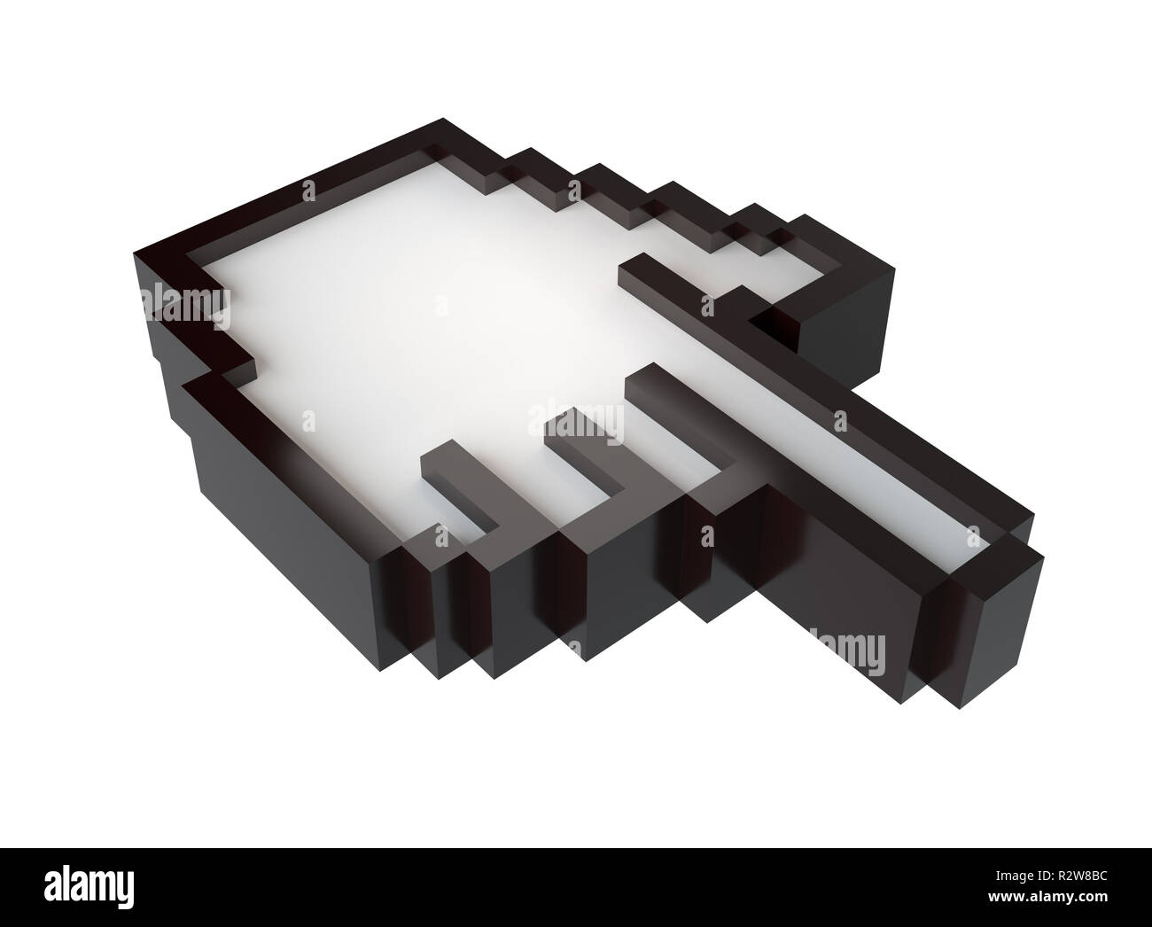 Stylized hand pointer. Isolated render Stock Photo - Alamy