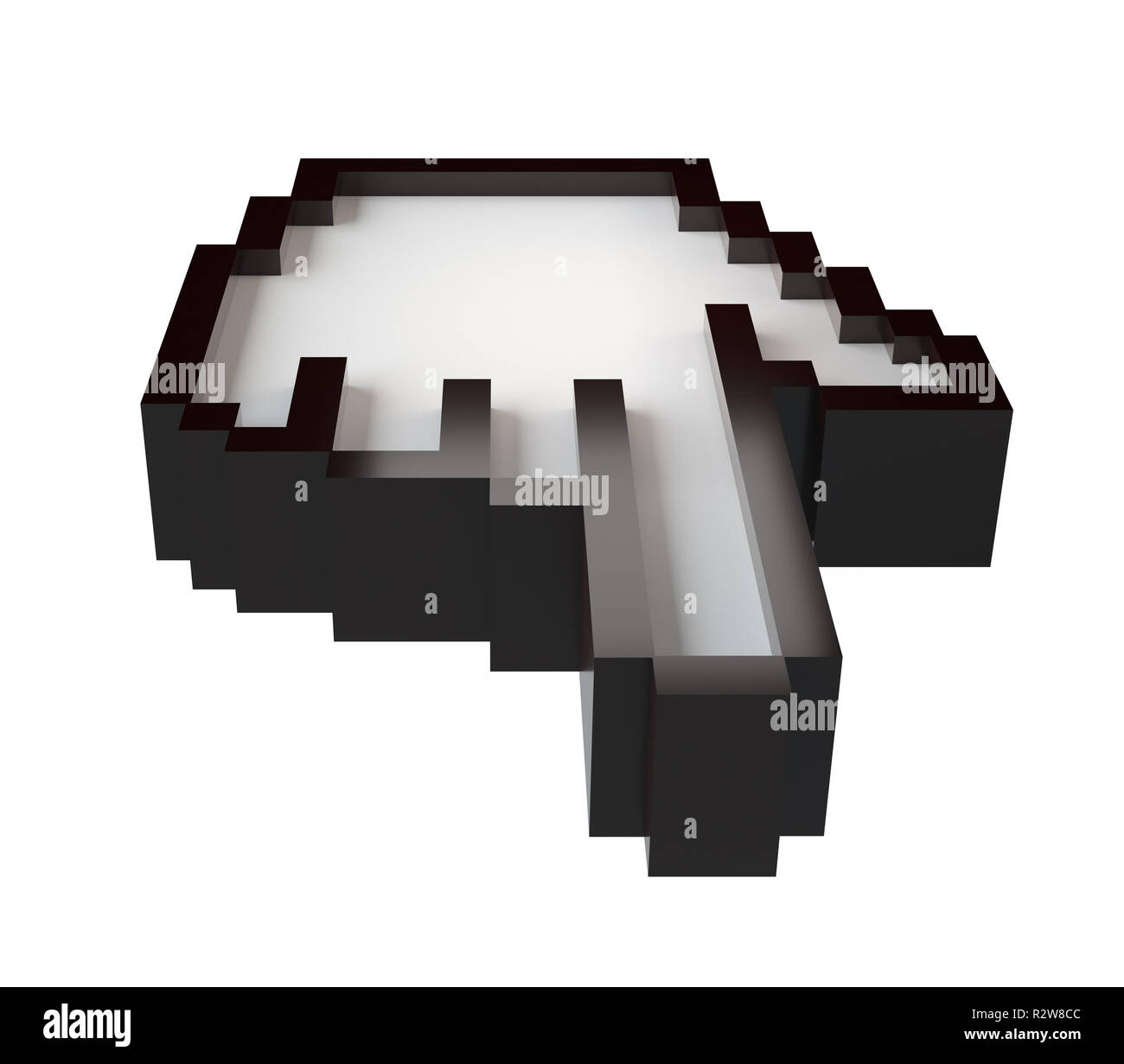 Stylized hand pointer. Isolated render Stock Photo - Alamy