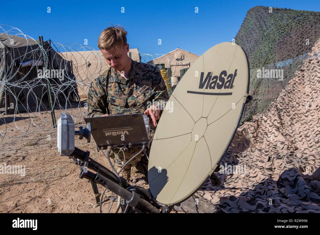U.S. Marine Cpl. Gunnar Ebert, a network administrator with 7th ...