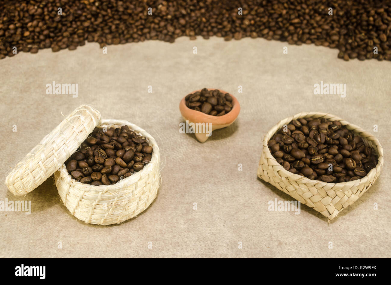 Traditional mexican baskets handcraft Stock Photo - Alamy