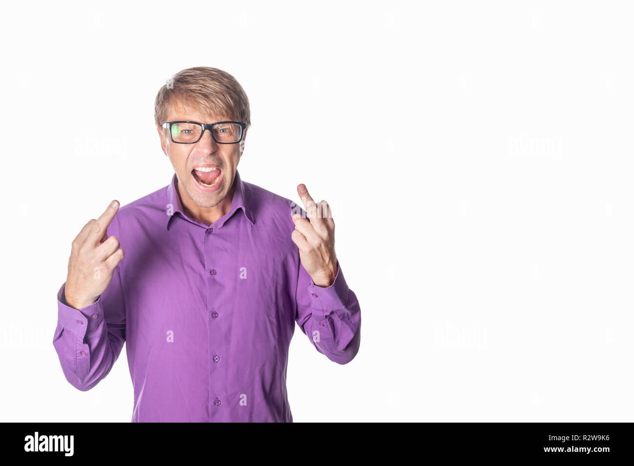 Angry guy shouting Cut Out Stock Images & Pictures - Alamy