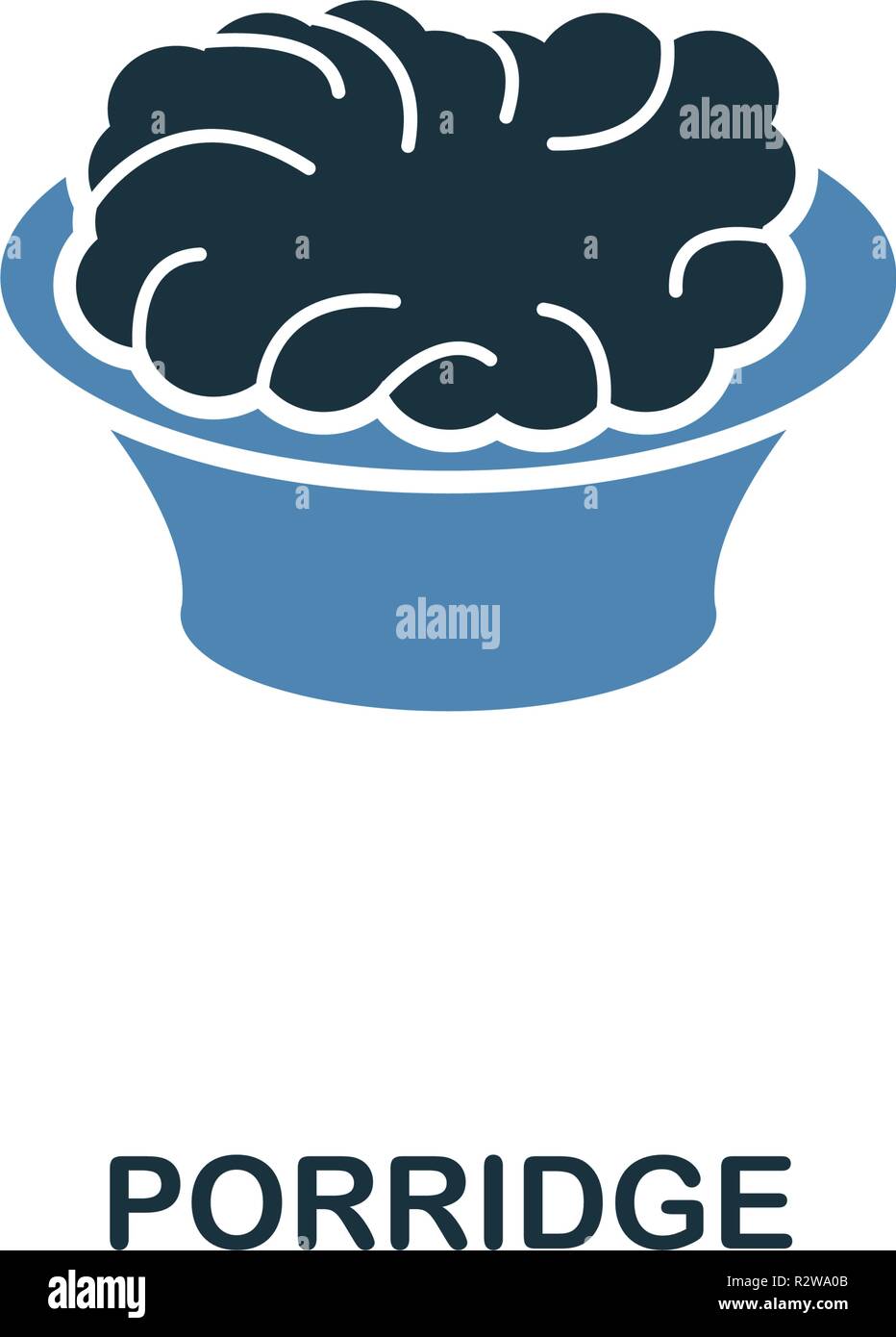 Porridge icon. Two colors design style from meal icons collection ...