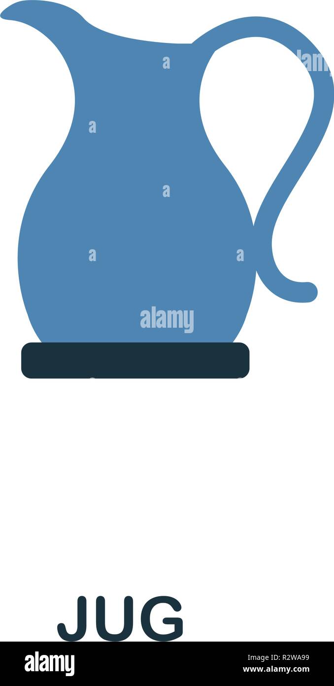 Jug icon. Two colors design style from meal icons collection. Simple ...