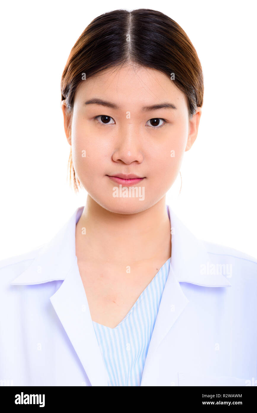 Face of young beautiful Asian woman doctor Stock Photo - Alamy
