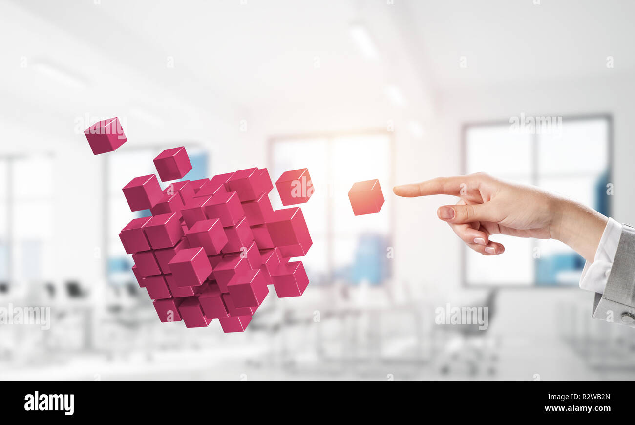 Integrating new technologies concept with cube figure floating i Stock ... Integrating new technologies concept with cube figure floating i Stock ...