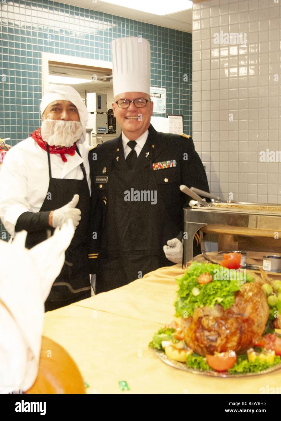 Soldiers and staff members of the Alexis St. Martin Dining Facility at ...