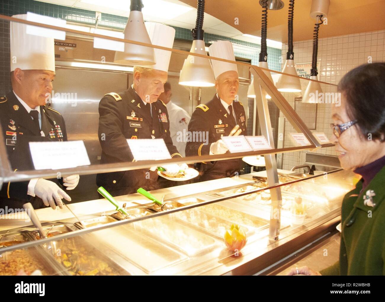 Soldiers and staff members of the Alexis St. Martin Dining Facility at ...