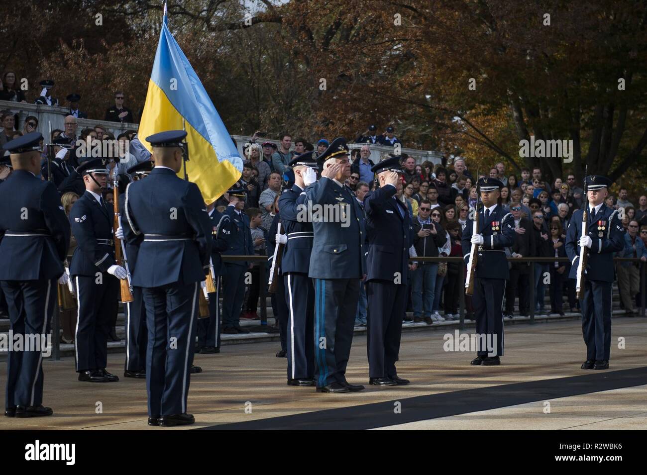 Commander of the Ukrainian Air Force Gen. Col. Sergii Drozdov, left ...