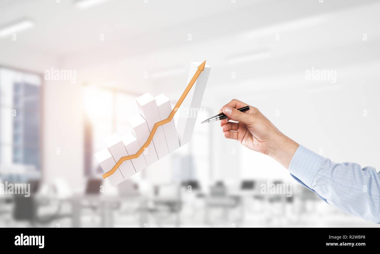 Concept of financial growth and progress with arrow in modern in Stock ...