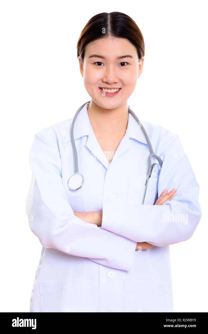 Beautiful doctor nurse smiling arms hi-res stock photography and images - Alamy
