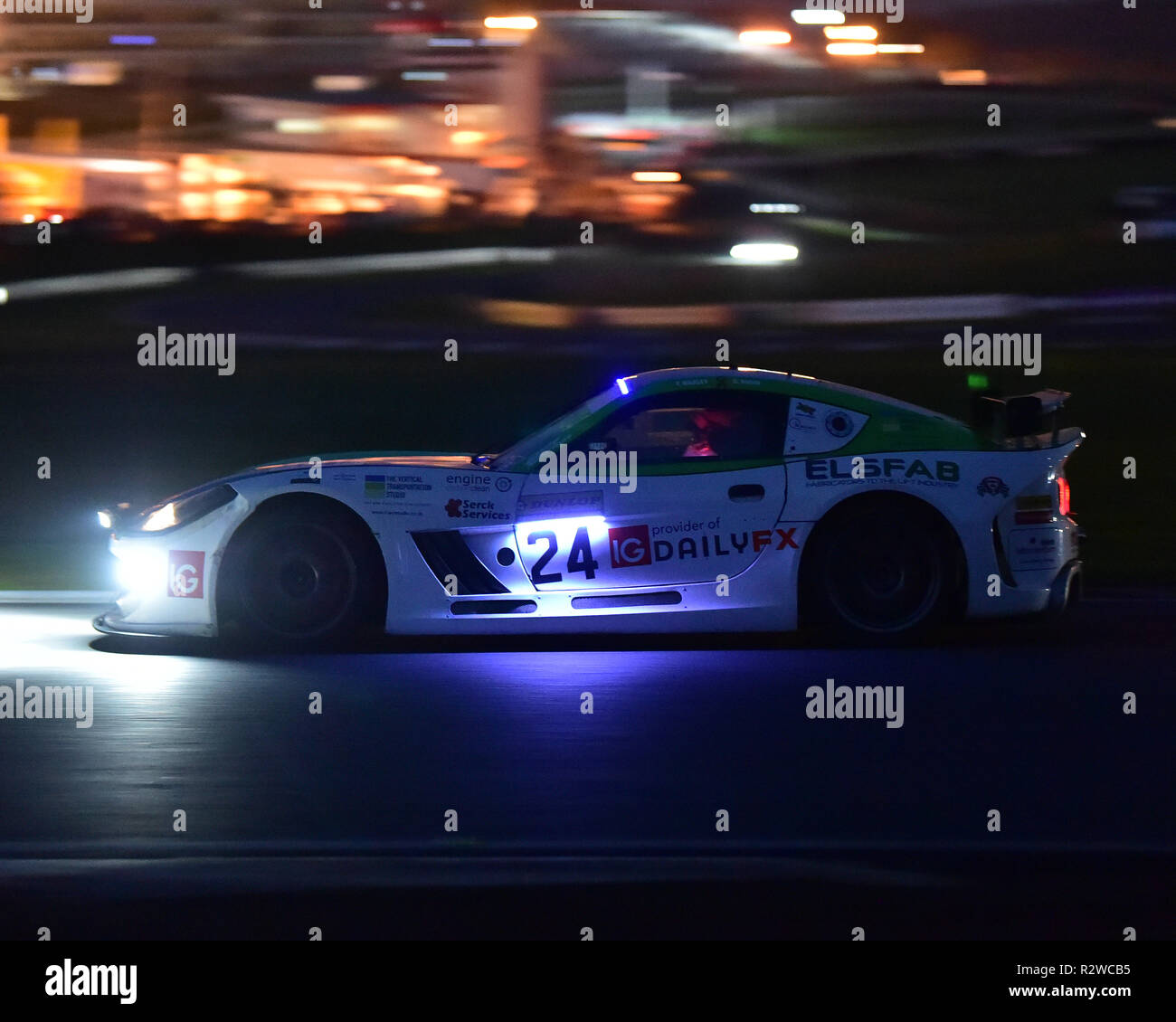 Simon Rudd, Tom Barley, Ginetta G55 GT4, night race, Britcar Endurance ...