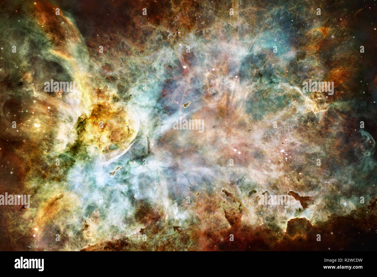 Nebulae and many stars in outer space. Elements of this image furnished ...
