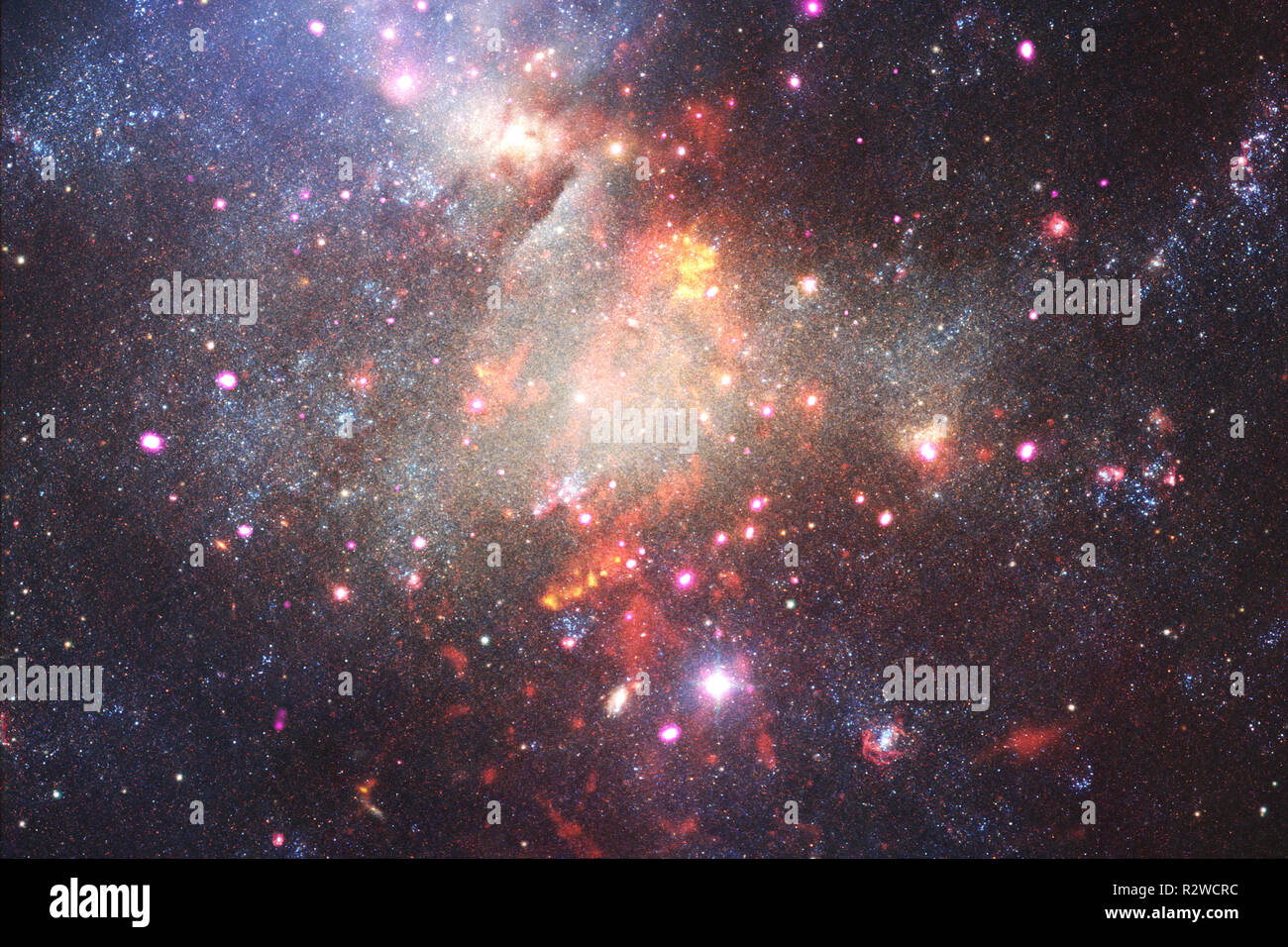 Landscape of star clusters. Beautiful image of space. Cosmos art ...