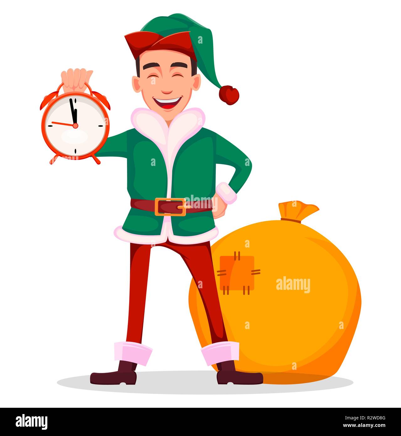 Cartoon alarm clock happy smiling hi-res stock photography and images ...