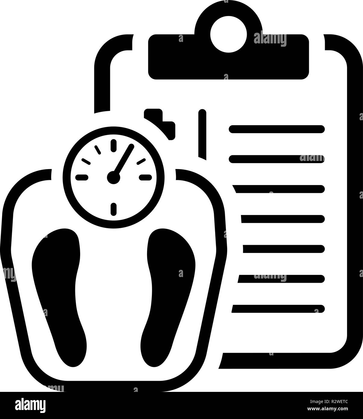 Weight Management Flat Icon with Scales Stock Vector Image & Art - Alamy