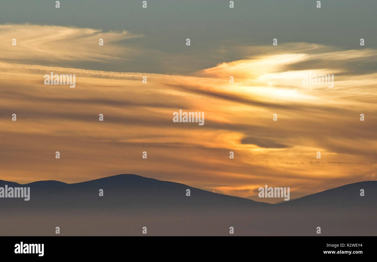 sunset in the alps Stock Photo - Alamy