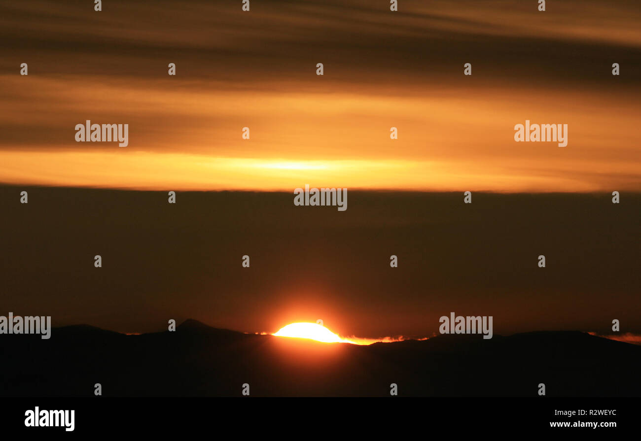 sunset in the alps Stock Photo - Alamy