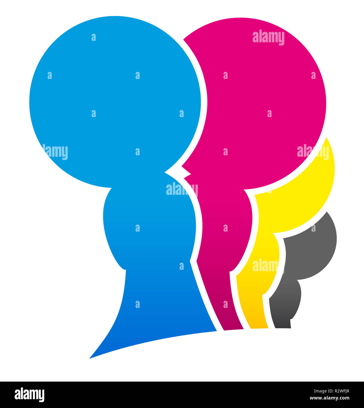 cmyk game characters Stock Photo - Alamy