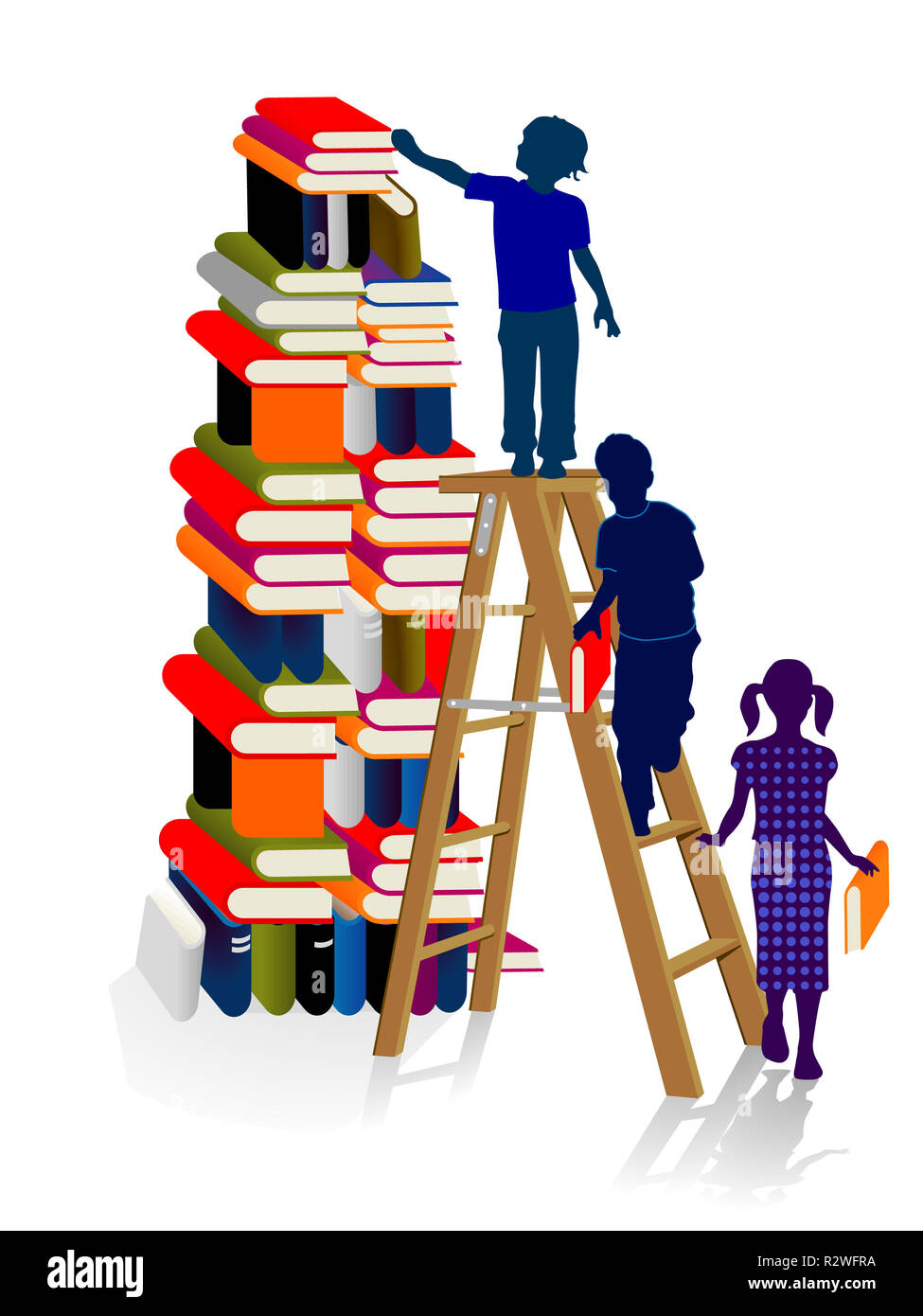 The book warehouse Cut Out Stock Images & Pictures - Alamy