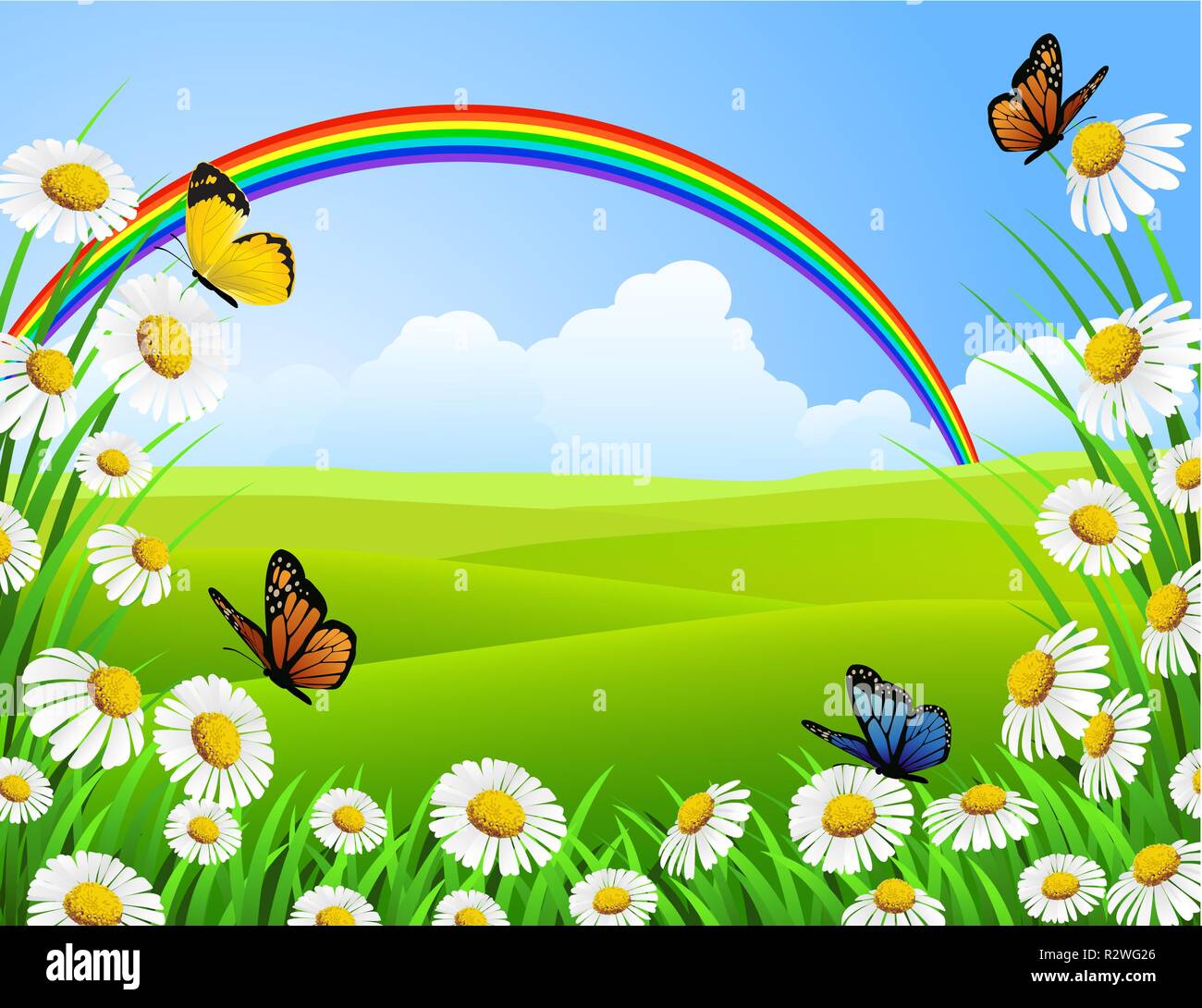 Cartoon daisy flower image hi-res stock photography and images - Alamy