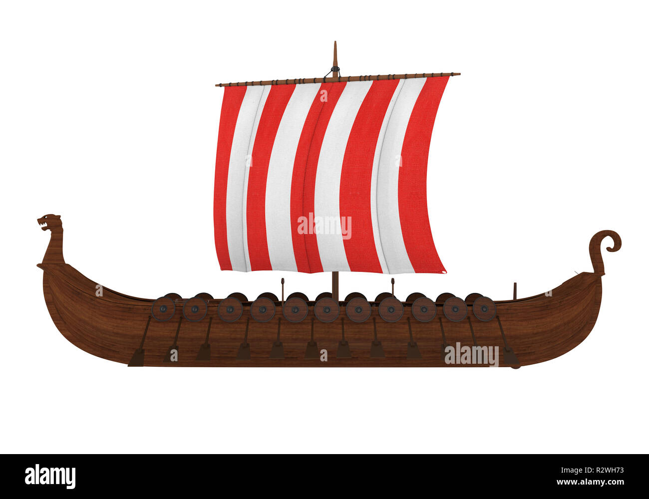 Viking longship illustration hi-res stock photography and images - Alamy